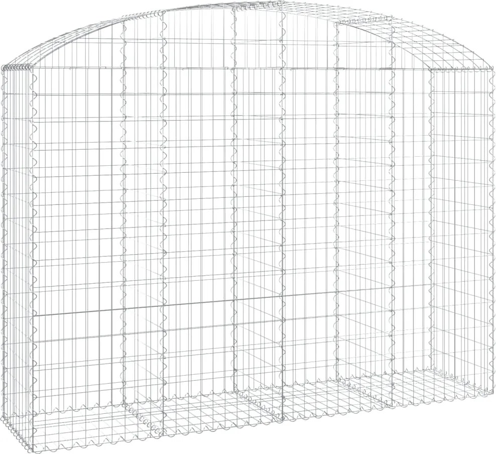 Klenutý gabionový koš 200 x 50 x 140/160 cm pozinkované železo 153477