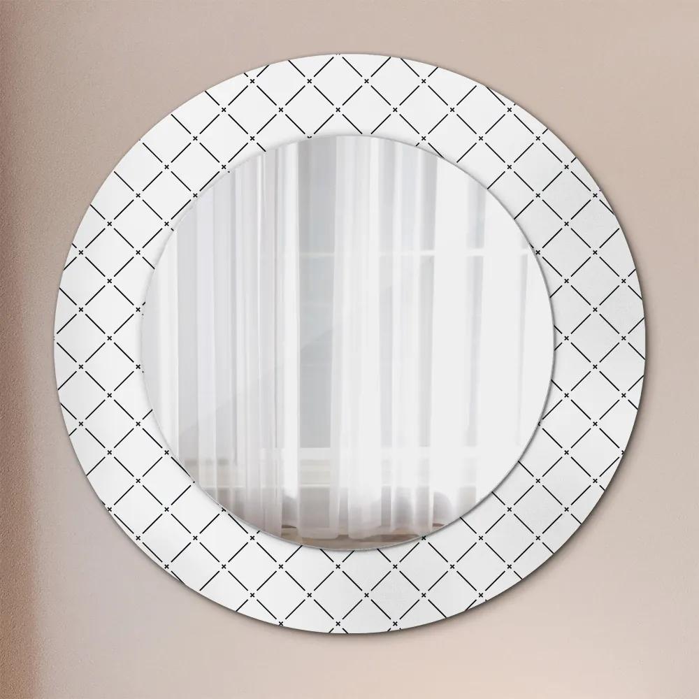 Kulaté dekorativní zrcadlo Příčné čáry fi 50 cm