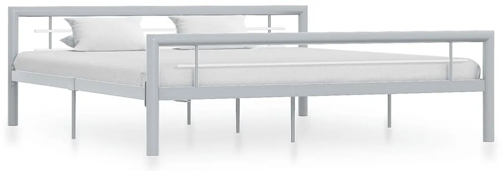 Rám postele šedobílý kov 180 x 200 cm 284561