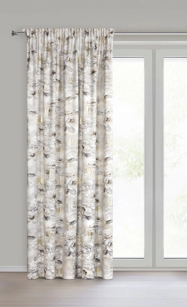 ZATEMŇOVACÍ ZÁVĚS NA PÁSCE LUIZA 140X270 CM KVĚTY