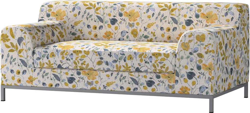 Potah na pohovku IKEA Kramfors 2-místná barva žlutá látka pletený vzor, vzorované