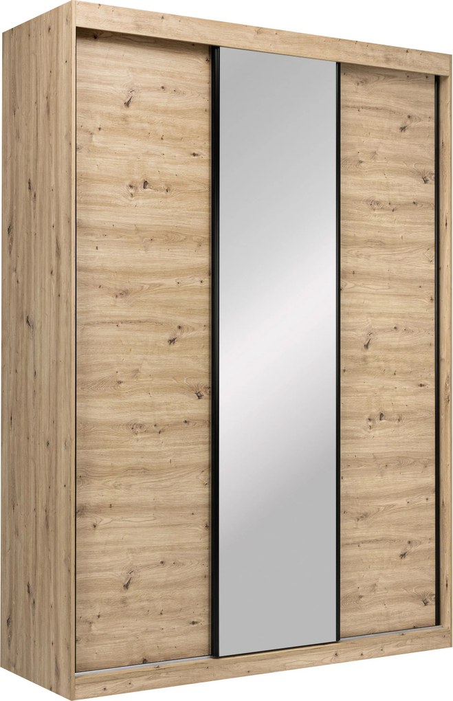 XXXLutz ŠATNÍ SKŘÍŇ S POSUVNÝMI DVEŘM, dub artisan, 150/215/59,5 cm P & B - Šatní skříně - 000885001503