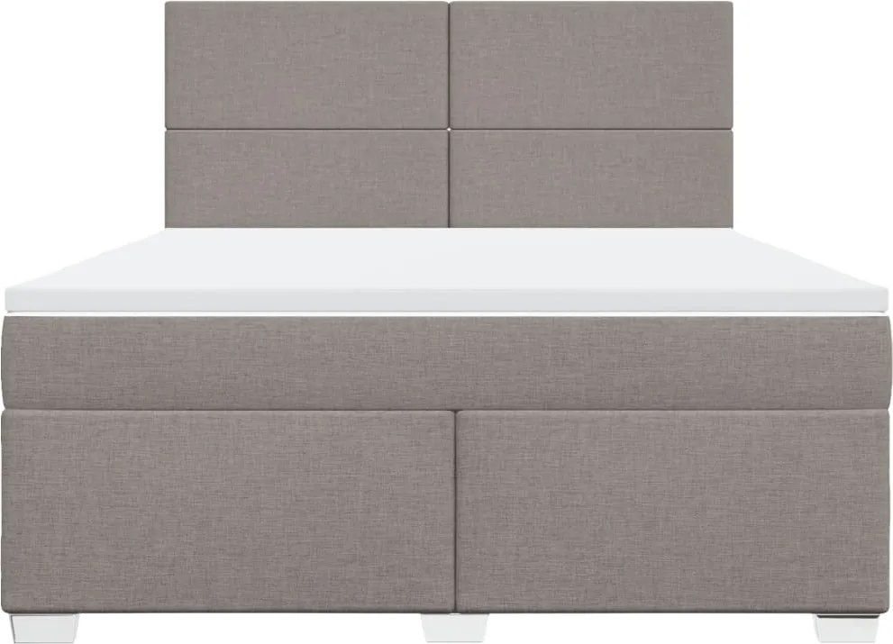 Box spring postel s matrací taupe 180x200 cm textil 3292864