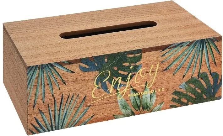 EXCELLENT Box na kapesníky dřevo Tropical 25 cm KO-HZ1905100