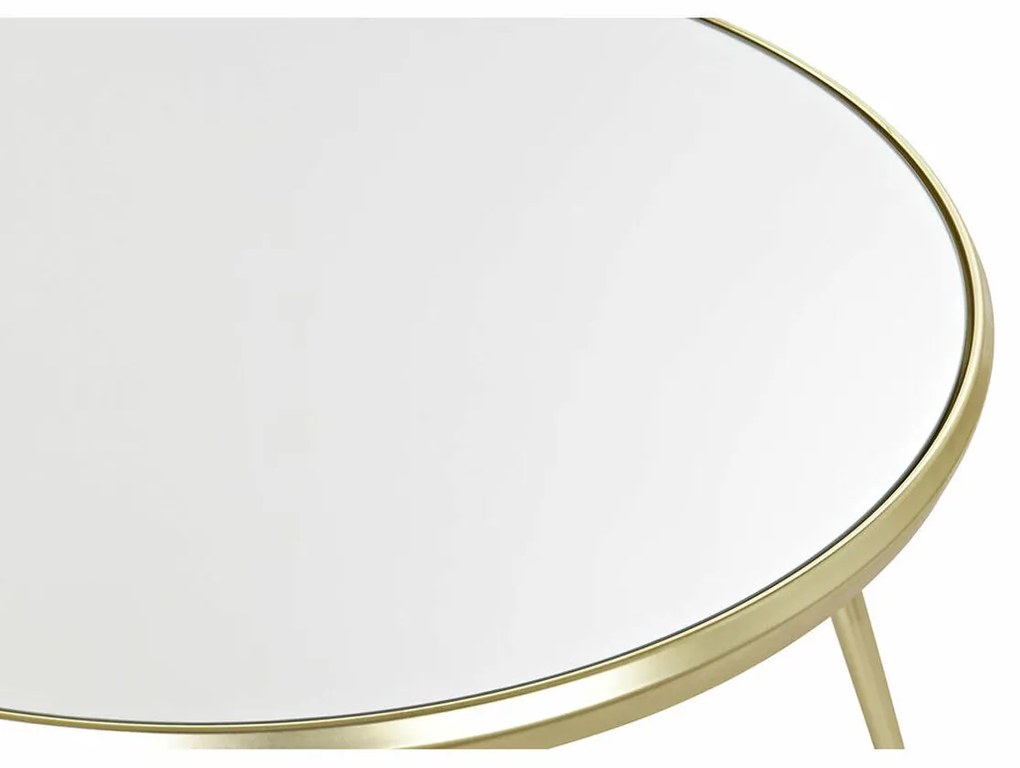 DKD Home Decor Konferenční stolek Zrcadlo, Ocel 83,5 x 83,5 x 40 cm