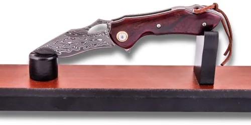 KnifeBoss malý damaškový zavírací nůž EDC Rosewood VG-10