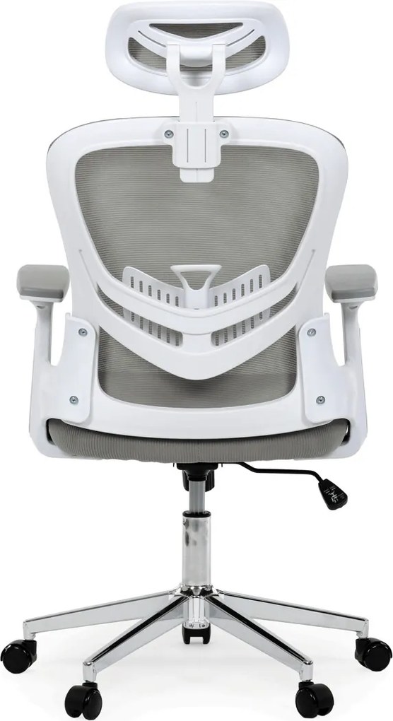 Ergonomická kancelářská židle EMILIE - šedá síťovina