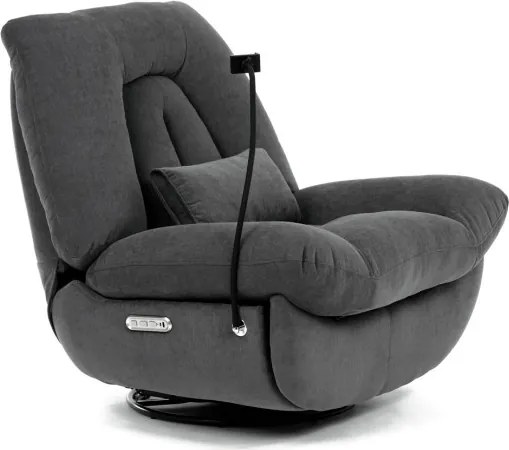 Polohovací křeslo šedé, elektrické TV-7089 GREY2