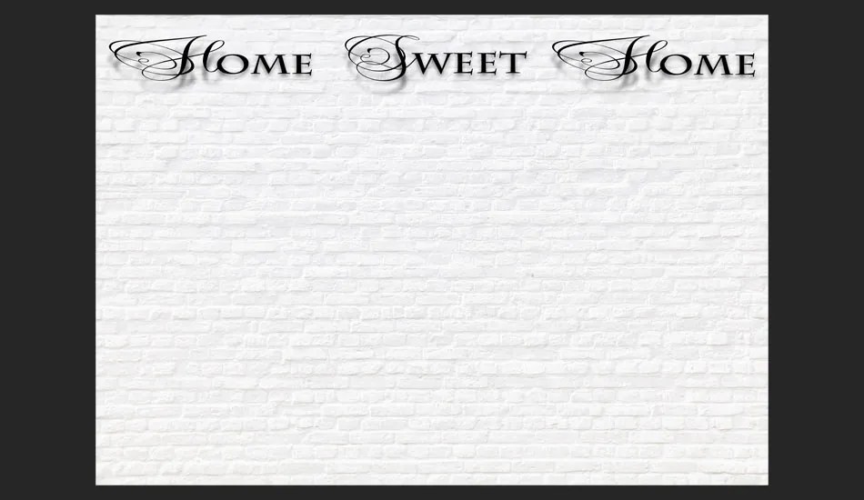 Bimago Fototapeta cihla - Home, sweet home - white wall 400x280 cm
