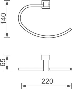 Novaservis - Držák ručníků ovál Titania Anet chrom, 66301,0