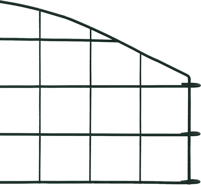 Obloukový zahradní plot 77,3 x 26 cm zelený 146101