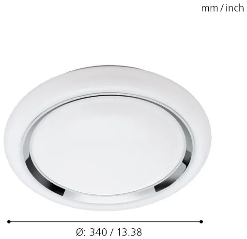Eglo 33254-LED RGBW Stmívatelné stropní svítidlo CAPASSO-C LED/17W/230V pr.34cm
