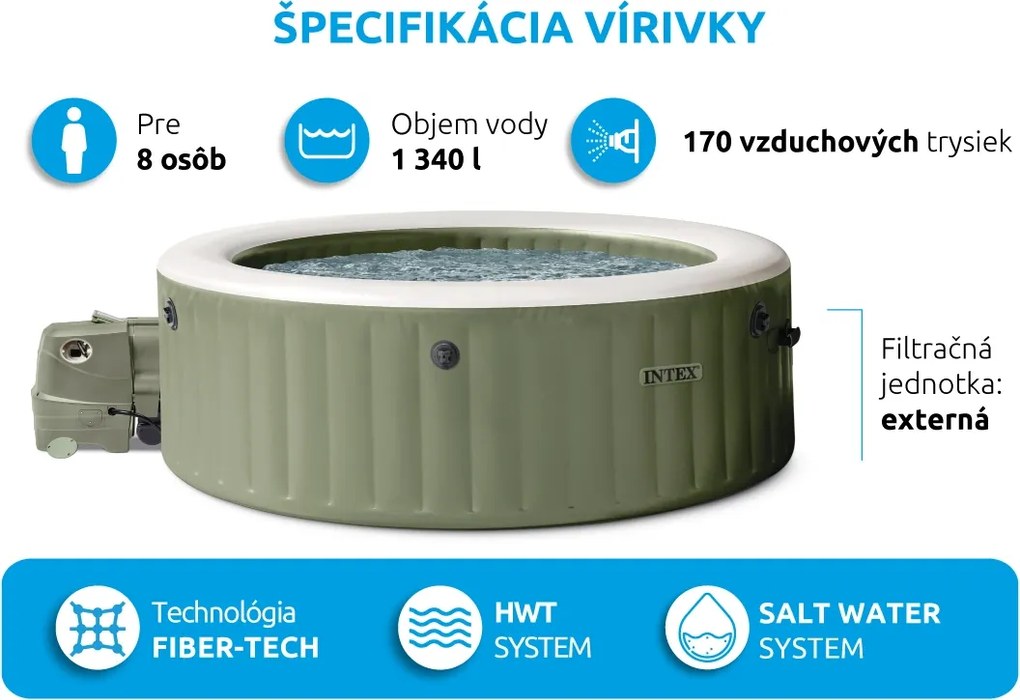 Intex | Vířivý bazén Pure Spa Bubble HWS 8 NP | 11400293