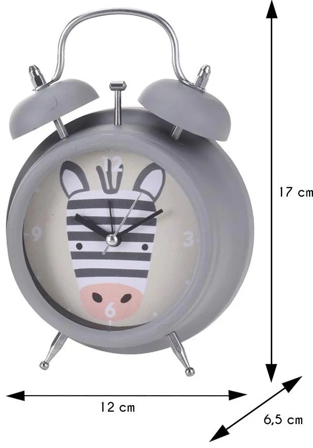 Dětské stolní hodiny Zebra, vícebarevná