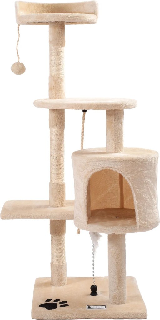 PuppyJoy PuppyJoy, Škrábadlo pro kočku, stromek, sloupek, 4 patra, 85 cm, PJ-042 85, HOM-50044