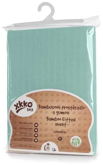 Kikko Bambusové prostěradlo s gumou XKKO BMB 120x60 Baby Grey