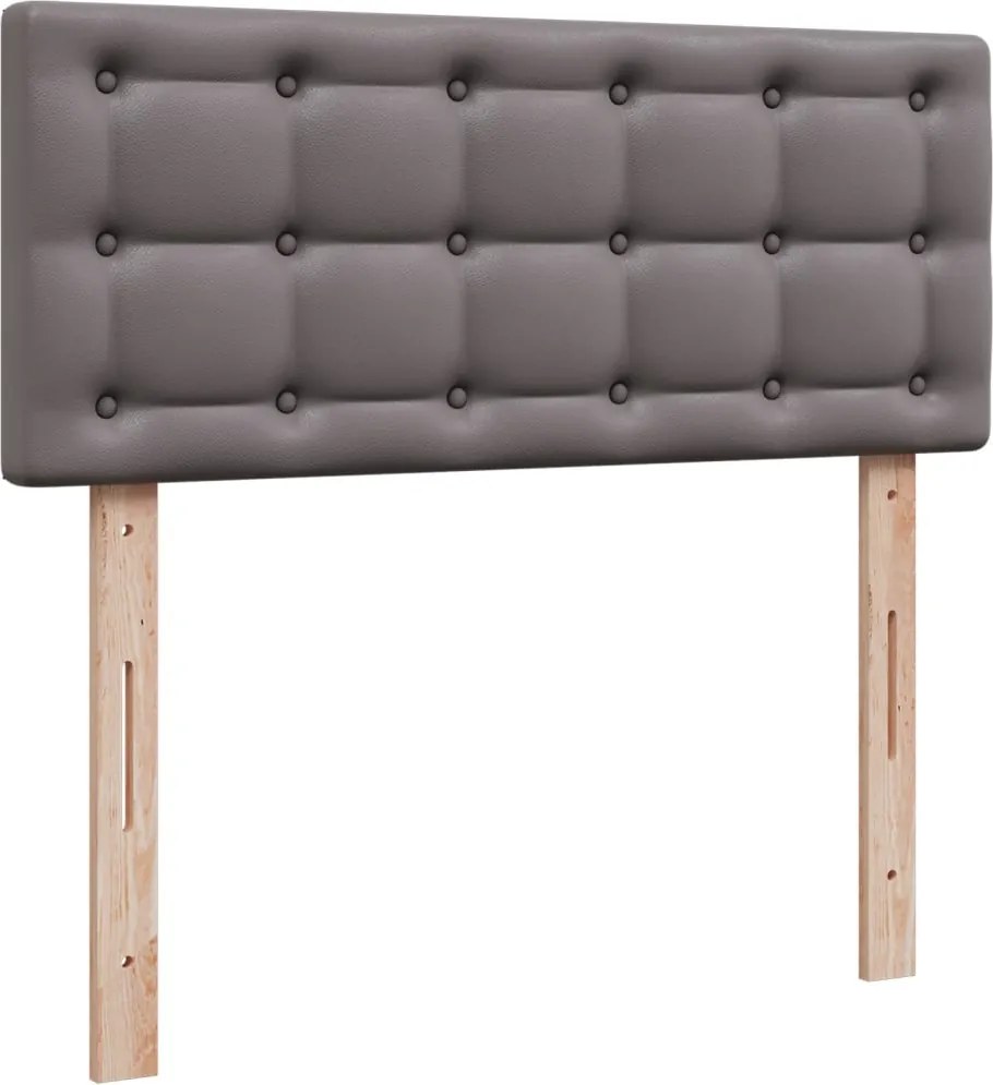 Box spring postel s matrací šedá 120x200 cm umělá kůže 3288418