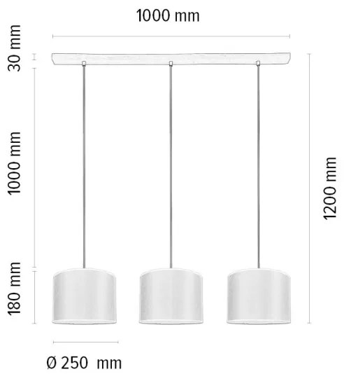 Spot-Light 1037400811551 - Lustr na lanku BENITA 3xE27/40W/230V dub