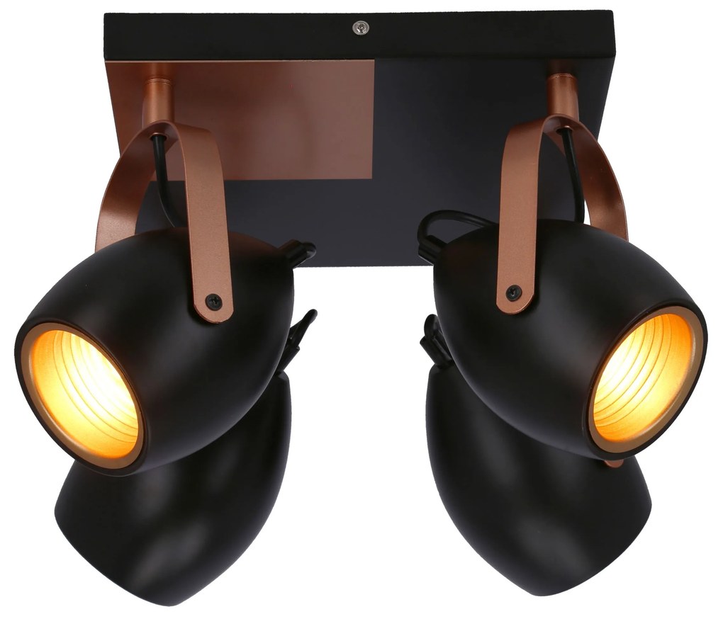 Černo-měděné stropní svítidlo Anica pro žárovku 4x E14  - Candellux