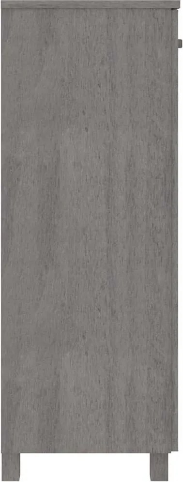 Botník HAMAR světle šedý 85 x 40 x 108 cm masivní borovice 340519