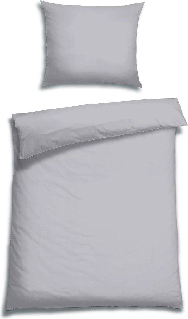 XXXLutz POVLEČENÍ satén světle šedá 140/220 cm Florella - Povlečení - 004388004105