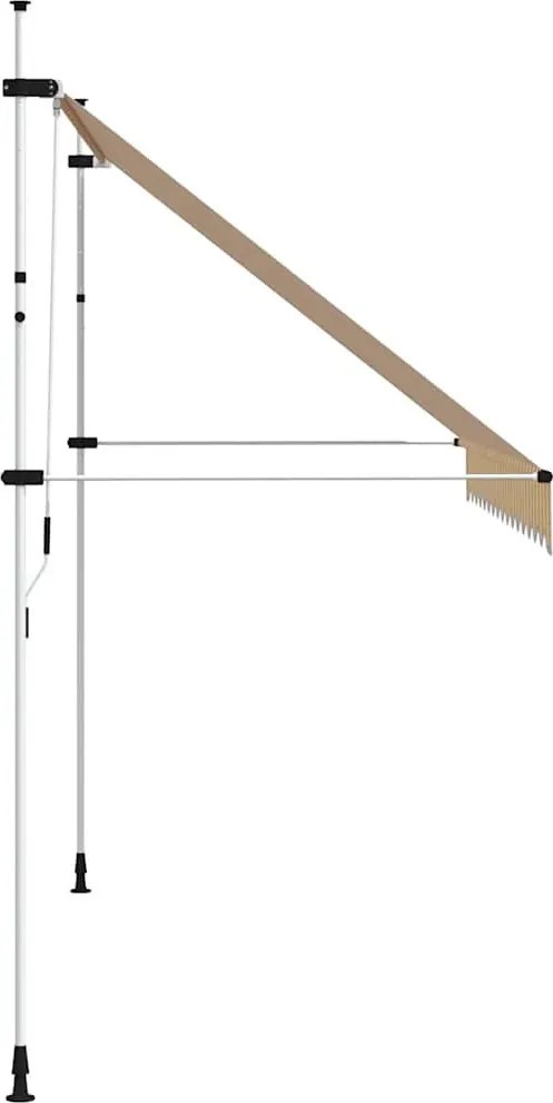 vidaXL Ručně zatahovací markýza 350 cm [43229] Barva: Modro-bílá