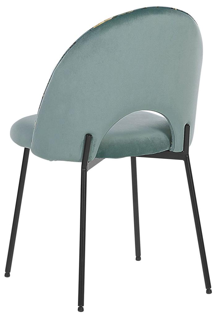 Set 2 ks. jídelních židlí CAVEL (látka) (zelená). 1018789
