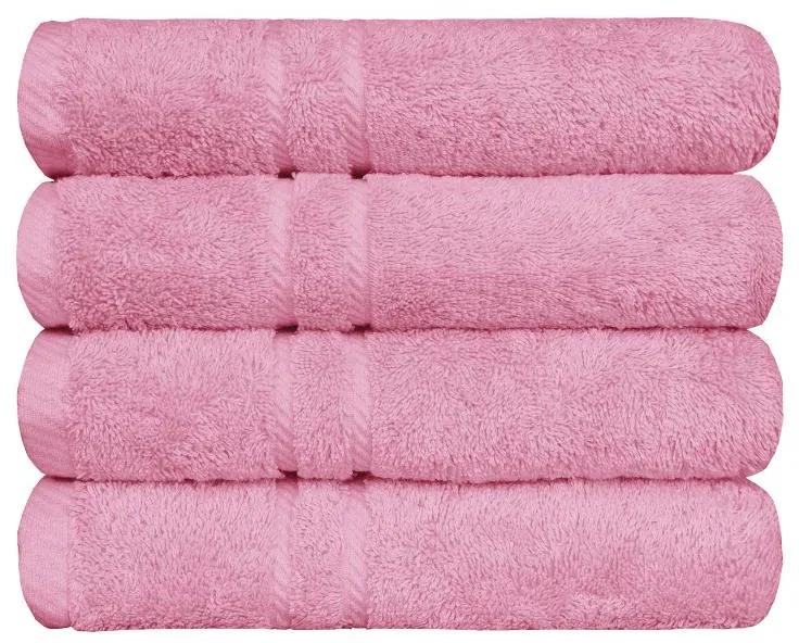 SCANquilt bavlněný ručník COTTONA růžová osuška 70 x 140 cm
