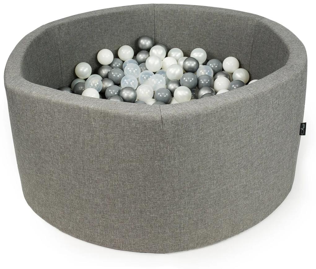 Svět pokojů Suchý bazén CLASSIC šedý Roměr: 90 x 30 cm, Poček kuliček: bez míčků