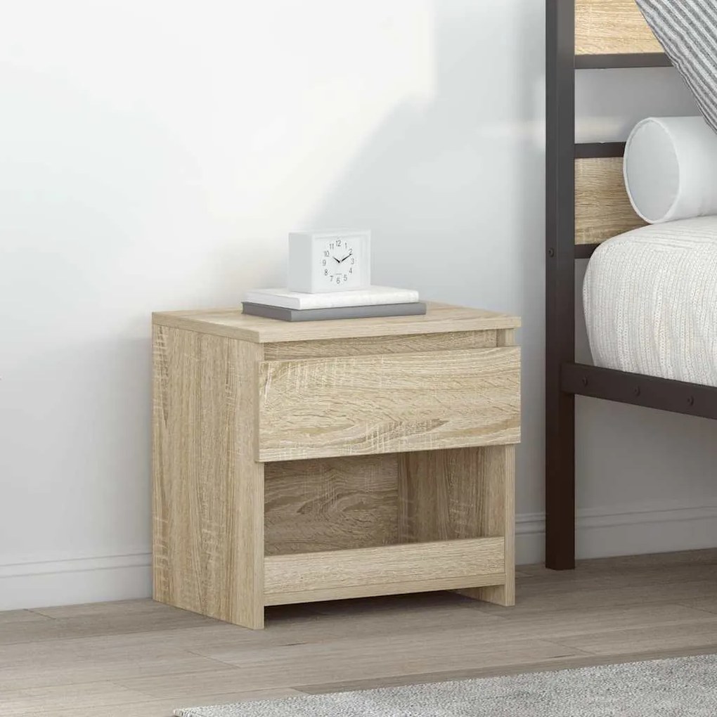 vidaXL Noční stolky 2 ks 40 x 30 x 39 cm kompozitní dřevo [803460] Barva: Černá