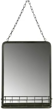 Hoorns Retro nástěnné zrcadlo Geek 2, černá
