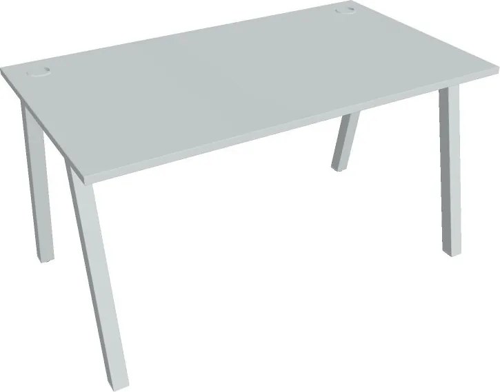 Kancelářský pracovní stůl Hobis USA 1400, bílá RAL 9016, deskabuk