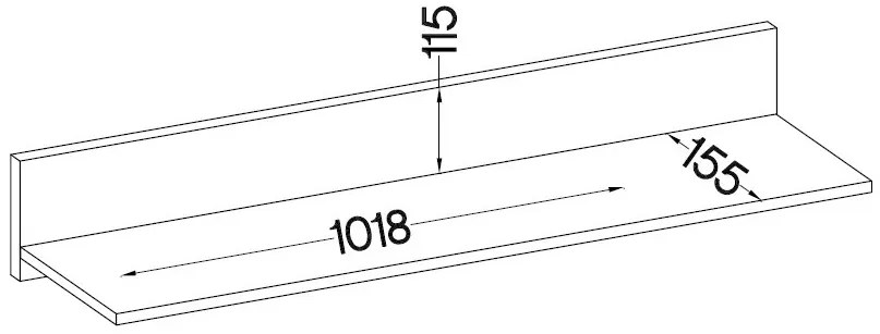 Obývací stěna Salsa, dub artisan/lamelový efekt