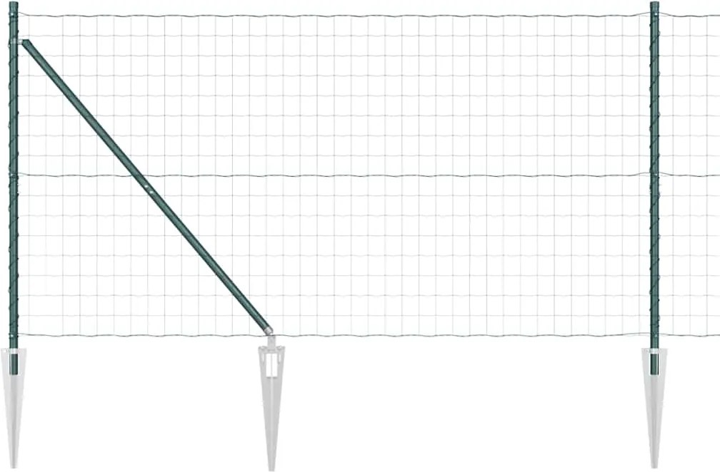 Evropský plot se hroty 10 x 1,2 m Ocel potažená PVC Zelená 3350615