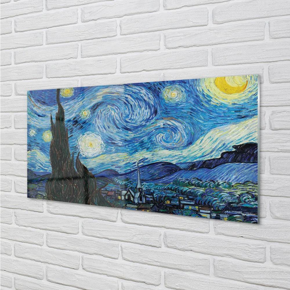 akrylový obraz Art hvězdné noci 140x70 cm