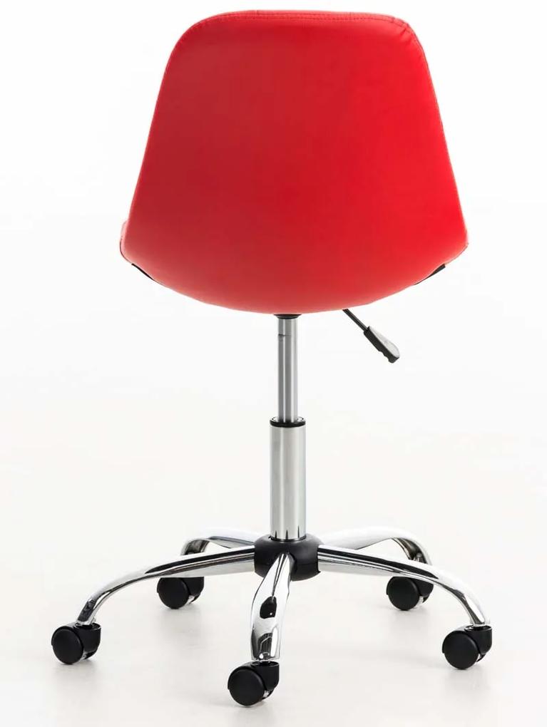 Kancelářská židle Lisburn - umělá kůže | červená