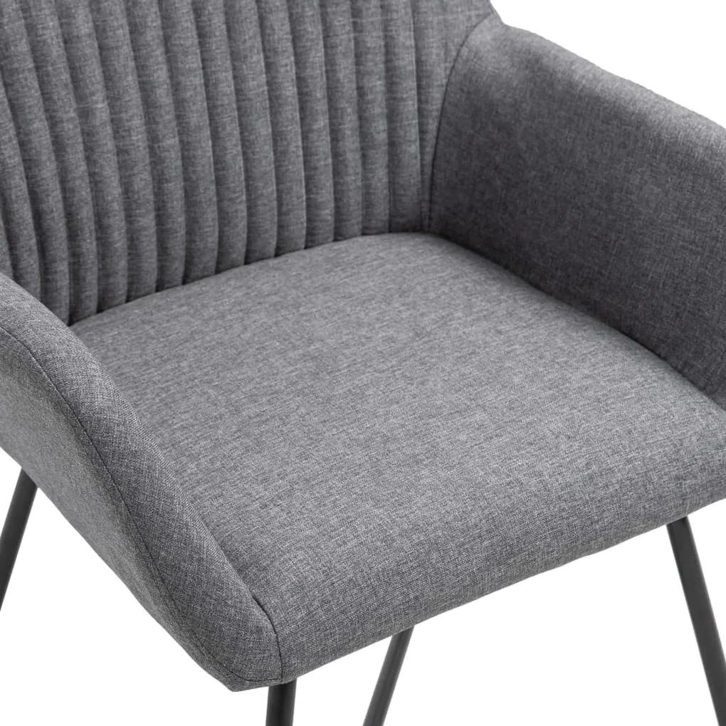 Jídelní židle 6 ks tmavě šedé textil,  277097