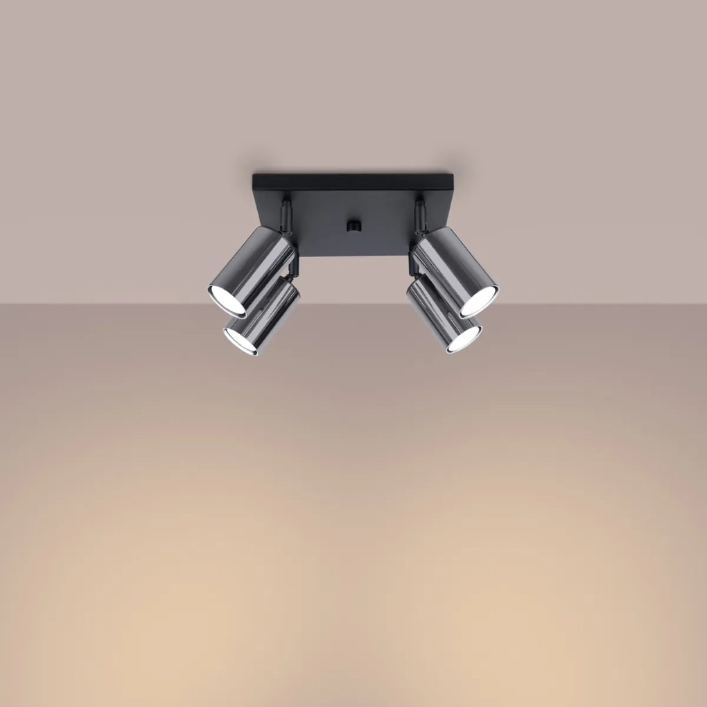 Sollux Lighting Stropní svítidlo WINX 4 Černá/chromové
