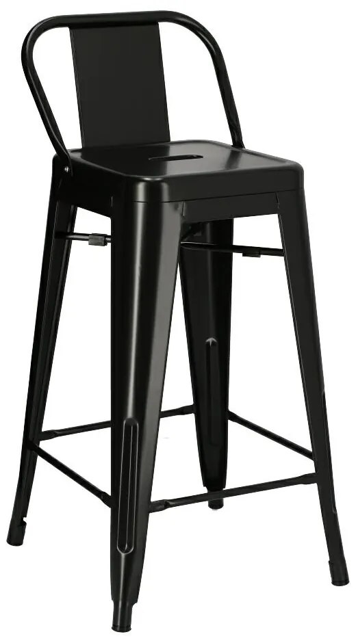 D2.DESIGN Barová stolička Paris Back 66cm černá