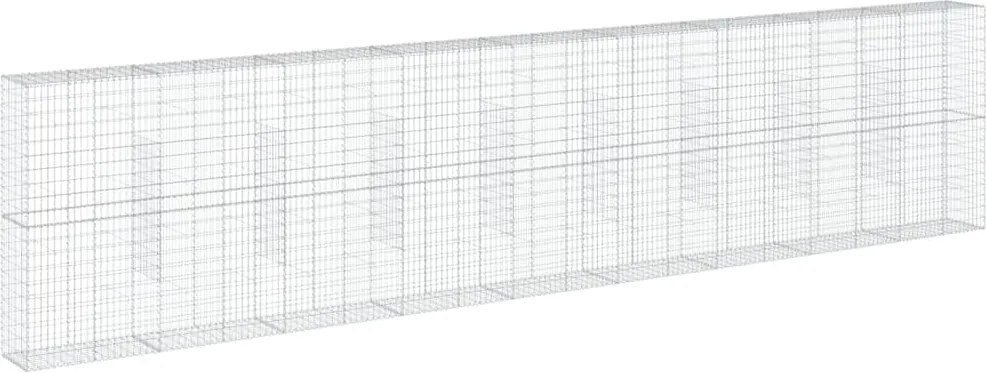 Gabionový koš s víkem 900 x 50 x 200 cm pozinkované železo 3295174
