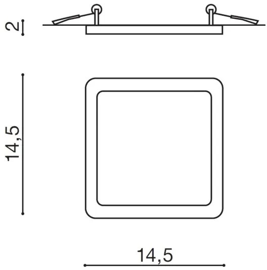 Azzardo AZ2836 - LED Koupelnové podhledové svítidlo SLIM 1xLED/12W/230V IP44