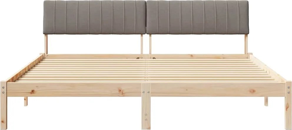 Rám postele Hnědá a taupe 180 x 200 cm Masivní borovicové dřevo 3394356