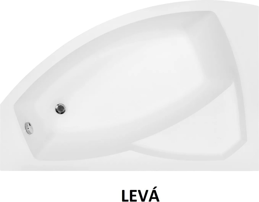 Besco Rima asymetrická vana 160 x 100 cm levá bílá VANRIM160L