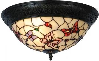 Stropní lampa Tiffany Papillons