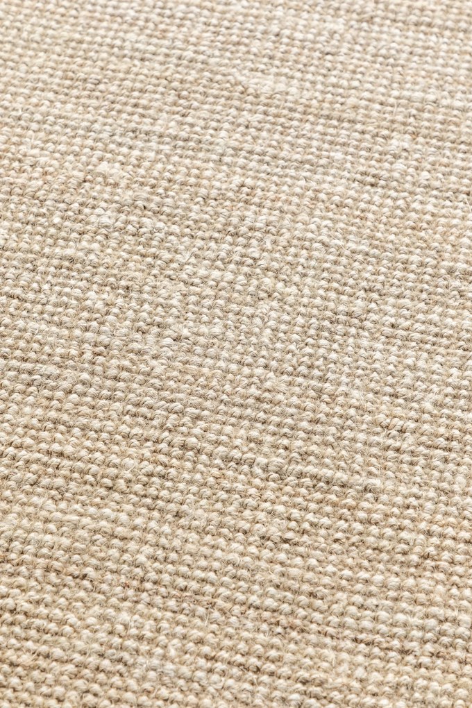 Hanse Home, Kusový koberec Bouclé Jute 105973 Ivory White, 120x170, béžová, chodba / předsíň