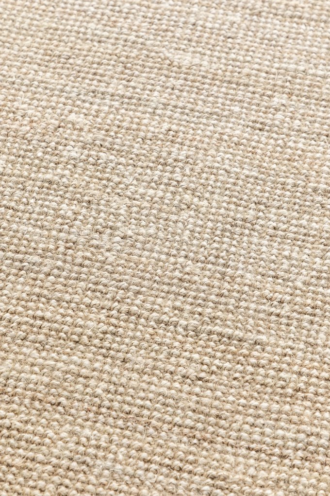 Hanse Home, Kusový koberec Bouclé Jute 105973 Ivory White, 190x280, béžová, chodba / předsíň
