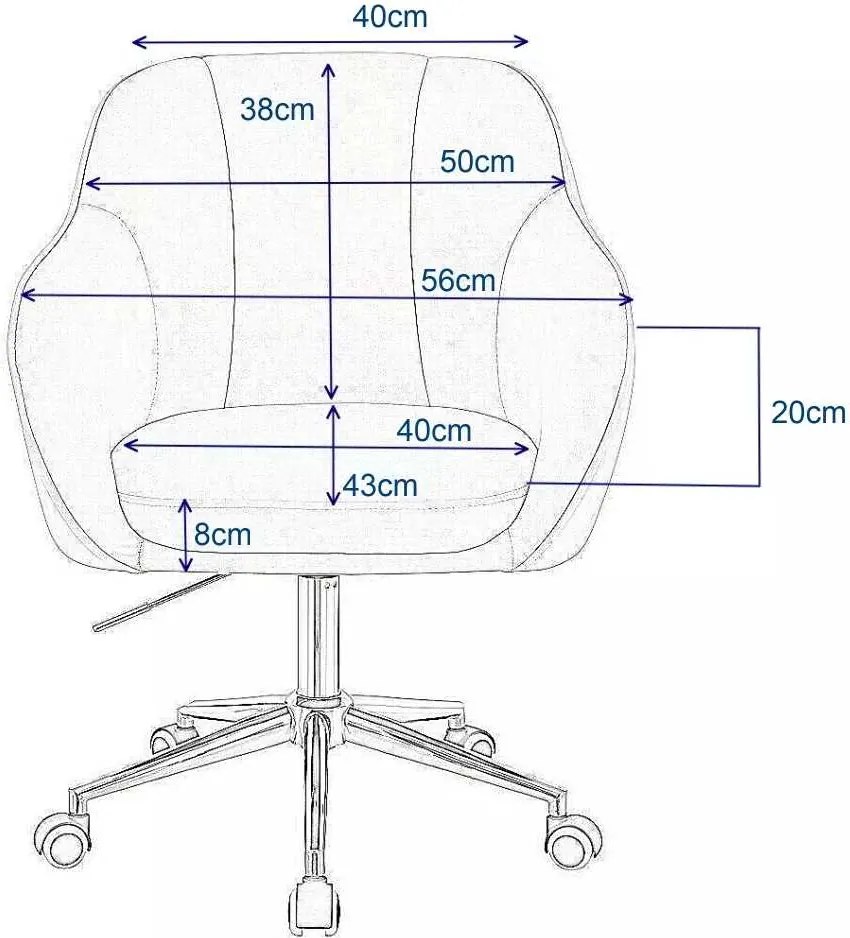 LuxuryForm DESIGN Židle AVOLA VELUR na černé podstavě s kolečky - krémová