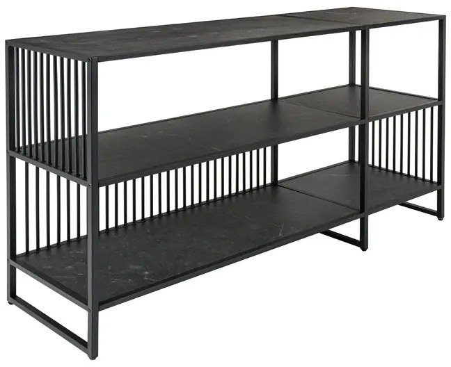 Designový regál Haines 120 cm vzor antracitový mramor