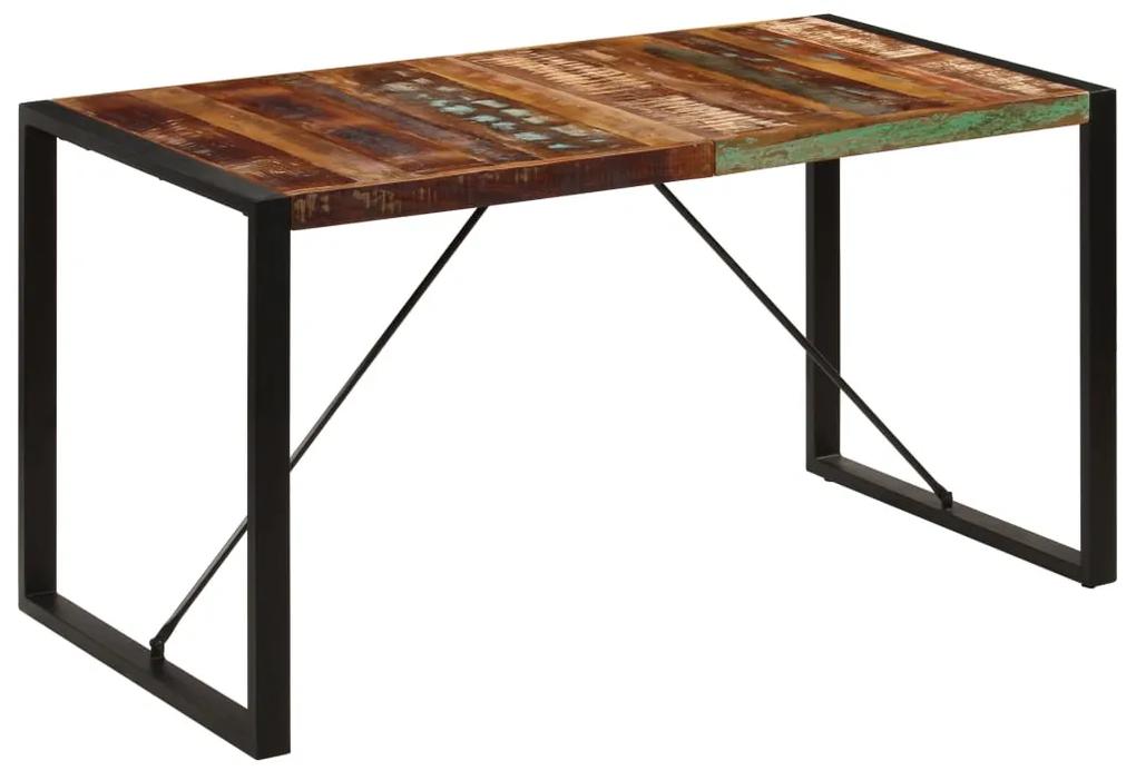 247421 vidaXL Jídelní stůl 140 x 70 x 75 cm masivní recyklované dřevo