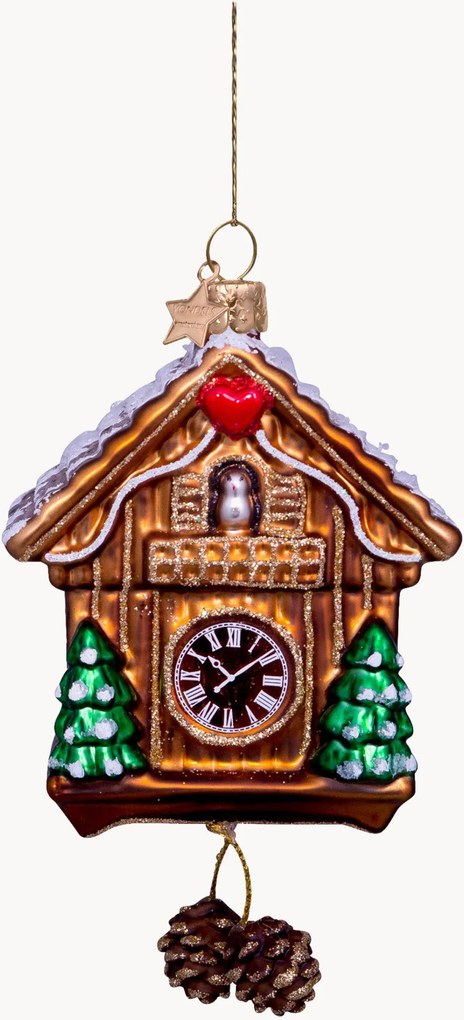 Ručně foukaná vánoční ozdoba Cuckoo Clock